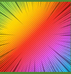 Comics rays background with halftones pop art Vector Image