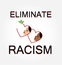 Stop racism label font with brush equal rights Vector Image