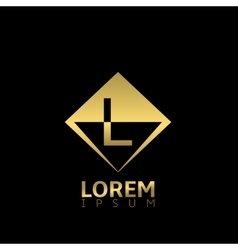 Golden star logo design template Royalty Free Vector Image