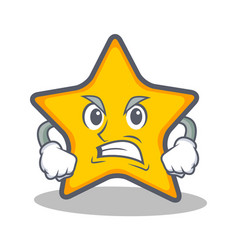 Star character cartoon style with heart Royalty Free Vector