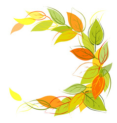 Autumn square background Royalty Free Vector Image