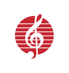 Modern line art logos of singer choir music Vector Image