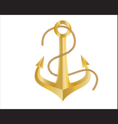 Gold anchor Royalty Free Vector Image - VectorStock