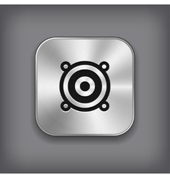 Metallic volume button icon Royalty Free Vector Image