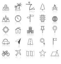 Location icons military style Royalty Free Vector Image