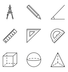 Geometry tools Royalty Free Vector Image - VectorStock