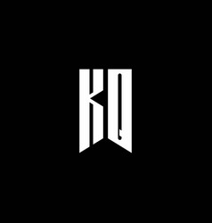Qk logo monogram emblem style with crown shape Vector Image