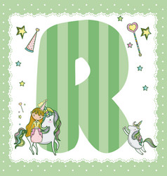 B alphabet letter for kids Royalty Free Vector Image