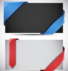 Empty red ribbon isolated Royalty Free Vector Image