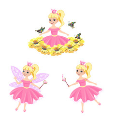 Beautiful princess with diadem Royalty Free Vector Image