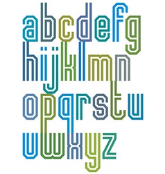 Funky playful style font design colorful alphabet Vector Image