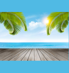 Tropical beach background Royalty Free Vector Image