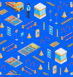 Straight roads seamless pattern background Vector Image