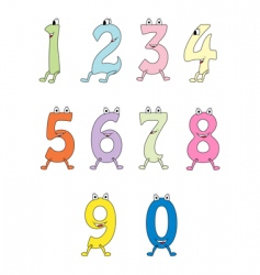 Hands up crazy numbers Royalty Free Vector Image