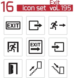 Opposite entrance and exit Royalty Free Vector Image