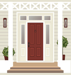 Cartoon front door Royalty Free Vector Image - VectorStock