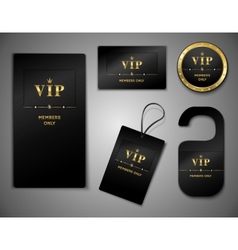 Template of membership or loyalty black vip Vector Image