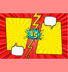 Versus screen vs fight background for battle Vector Image