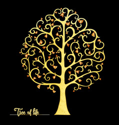 Gold tree Royalty Free Vector Image - VectorStock