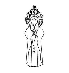Holy virgin mary icon Royalty Free Vector Image
