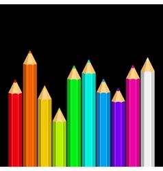 Seamless colored pencils row Royalty Free Vector Image