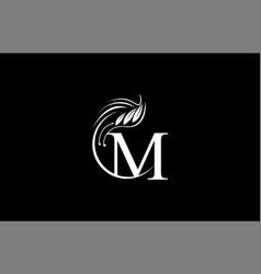 M letter luxury flourishes ornament logo Vector Image