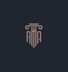 Ra initial wedding monogram logo Royalty Free Vector Image