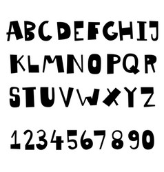 Hand drawn doodle font set Royalty Free Vector Image