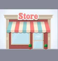 Store and market background with shelf Royalty Free Vector
