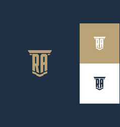 Ra initial wedding monogram logo Royalty Free Vector Image