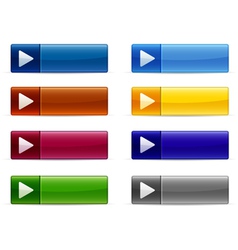 Shiny glowing buttons and icons Royalty Free Vector Image