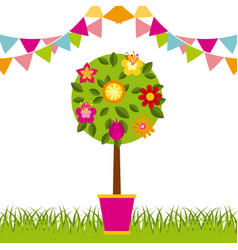 Spring scene Royalty Free Vector Image - VectorStock