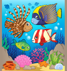 Coral fish theme image 1 Royalty Free Vector Image