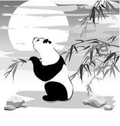 Bamboo moon Royalty Free Vector Image - VectorStock