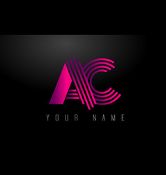 A c letter logo design creative ac letters icon Vector Image