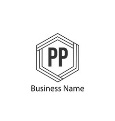 Initial letter pp logo template design Royalty Free Vector