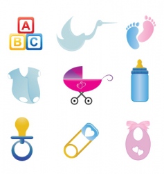 Set of baby design elements Royalty Free Vector Image
