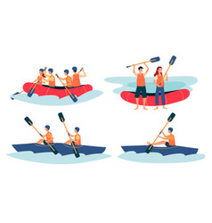 People rafting Royalty Free Vector Image - VectorStock