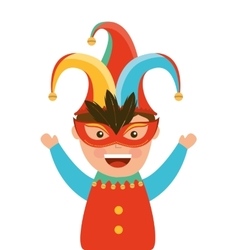 Jester hat icon clown head wear to make jokes Vector Image