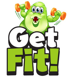 Get fit workout and fitness gym design element Vector Image