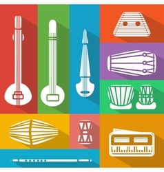 Ethnic traditional musical instruments Royalty Free Vector