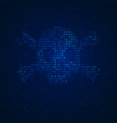 Hacker on binary code background Royalty Free Vector Image
