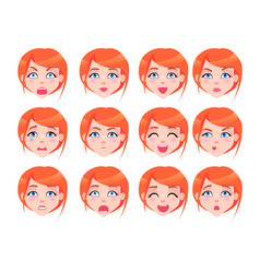 School girl emotions Royalty Free Vector Image