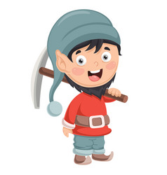 Cartoon happy dwarf Royalty Free Vector Image - VectorStock
