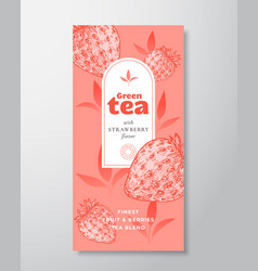 Fruit and berries tea labels collection abstract Vector Image