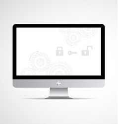 Modern computer monitor Royalty Free Vector Image