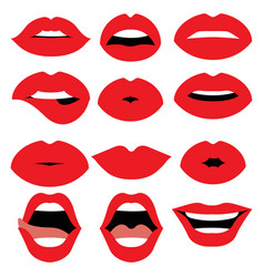Mouth sound pronunciation lips phonemes animation Vector Image