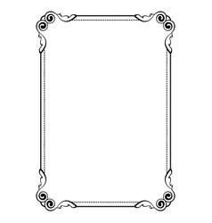 Decorative linear frame Royalty Free Vector Image
