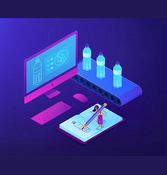 Isometric mobile development Royalty Free Vector Image