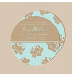 Round invitation green Royalty Free Vector Image